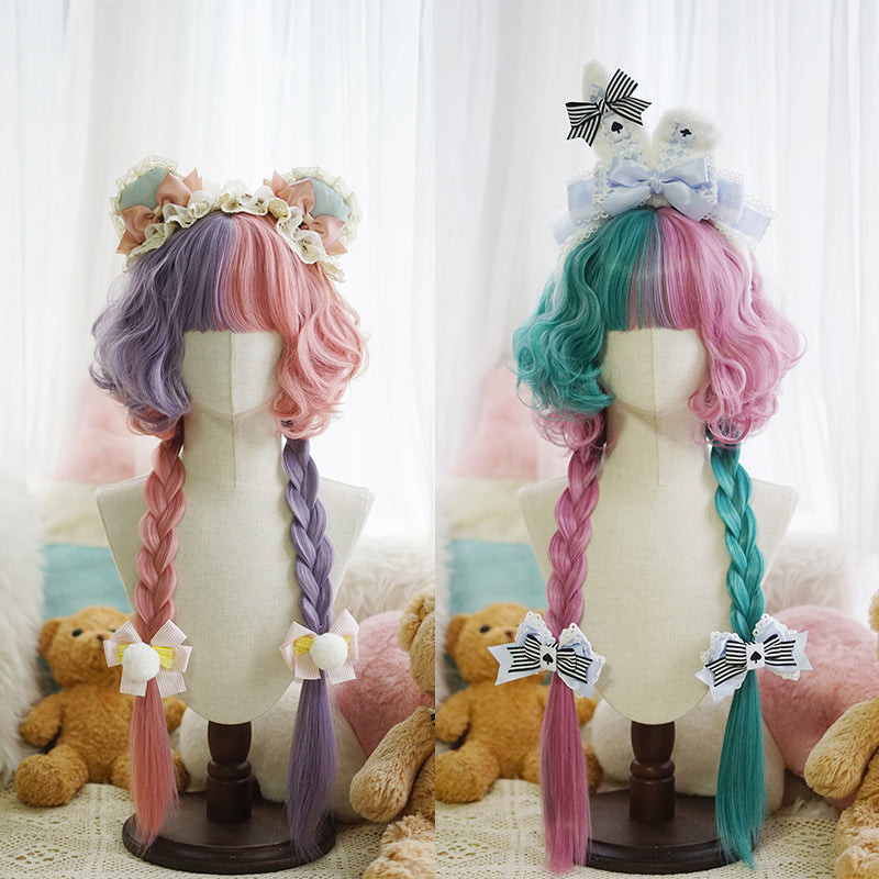 Two-color jellyfish wig W002 – softshes
